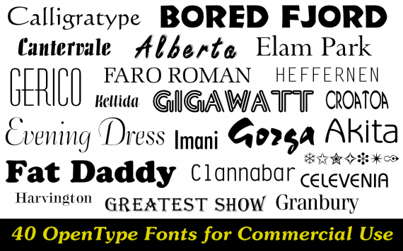 40 Fonts, Volume 2 for Mac and Windows | MacAppware
