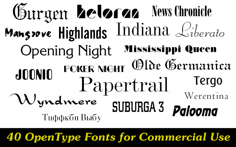 40 Fonts, Volume 3 for Mac and Windows | MacAppware