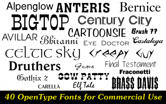 40 Fonts, Volume 3 for Mac and Windows | MacAppware